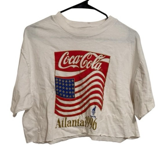 Hanes | Tops | Coca Cola Atlanta 996 Olympic Usa Flag Crop Tee Vintage ...